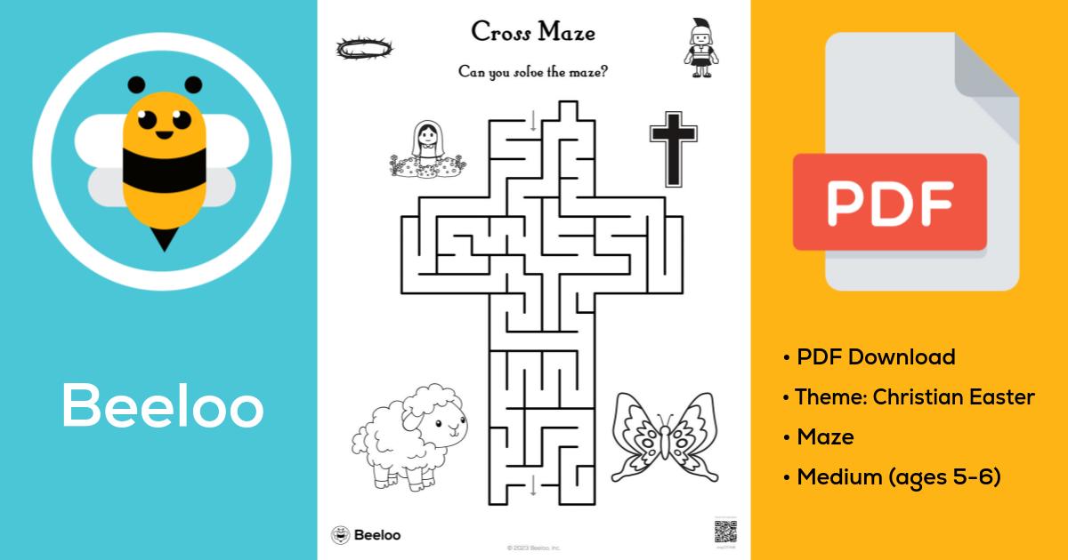 Cross Maze • Beeloo Printable Crafts and Activities for Kids