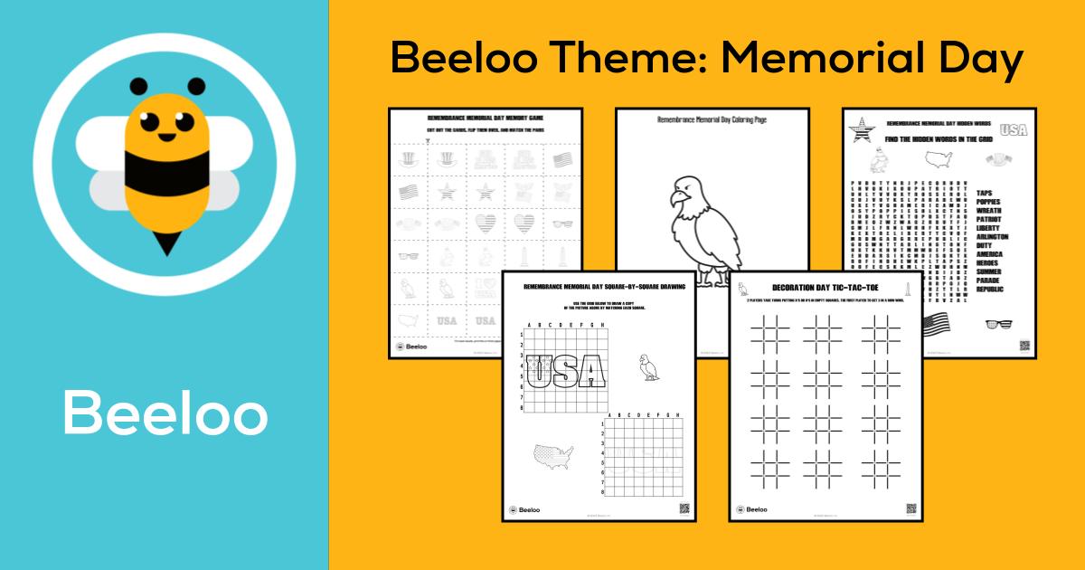 Memorial Day-themed Printables • Beeloo Printable Crafts and Activities ...