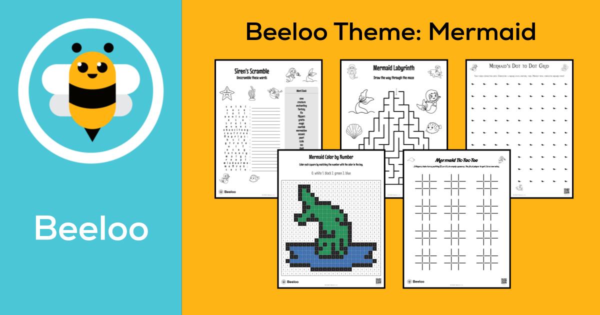 Mermaid-themed Printables • Beeloo Printable Crafts and Activities for Kids