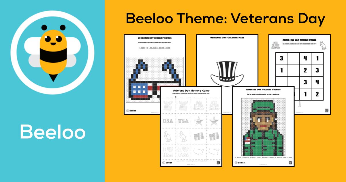 Veterans Day-themed Printables • Beeloo Printable Crafts and Activities ...